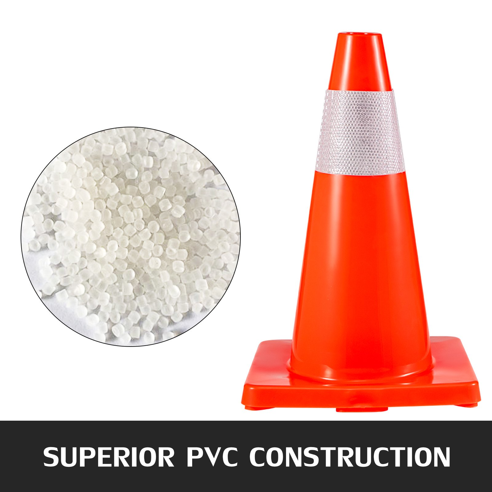 12Pack 18" Traffic Cones, Hazard Construction Cones for Home Traffic ...