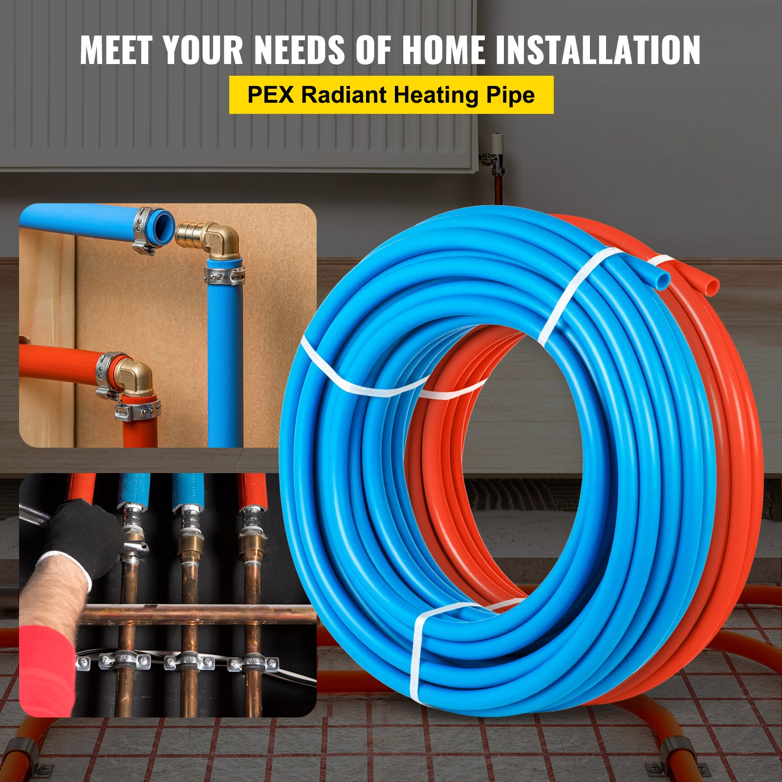 PEX Tubing Oxygen Barrier - 2 Rolls of 1/2 Inch X 300 Feet Tube Coil ...