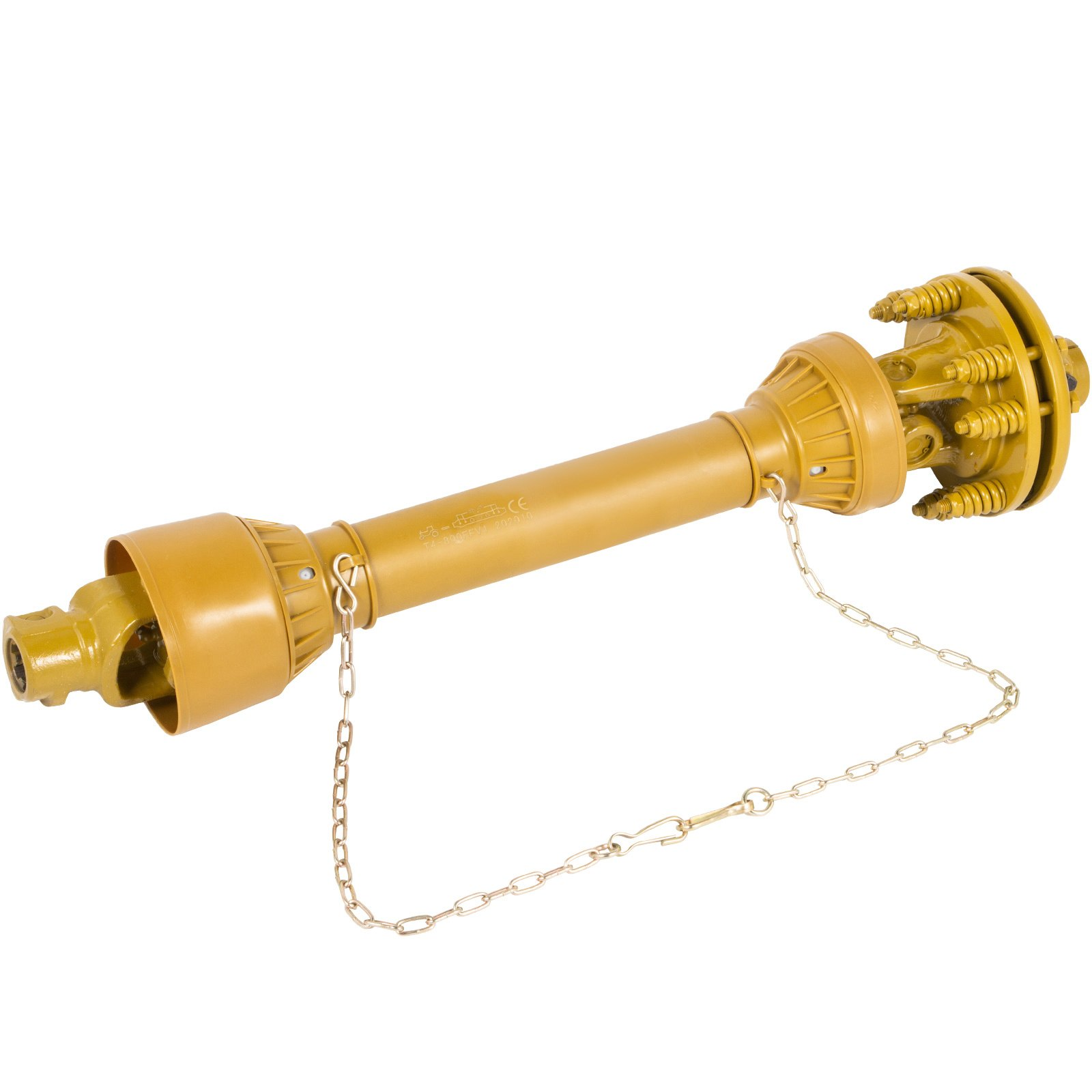 PTO Shaft, 1-3/8", 6 Spline Both Ends, 31.5"-41" Yellow w/ Slip Clutch ...