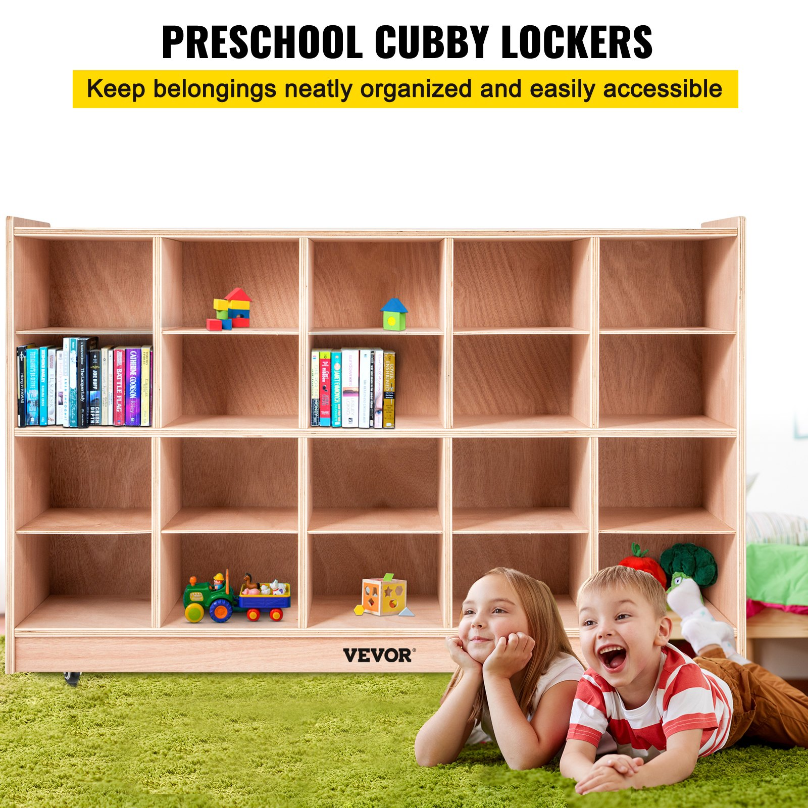 Cubby Wooden Storage Unit 20 Cubby Storage Unit 30" High Plywood 956 | eBay
