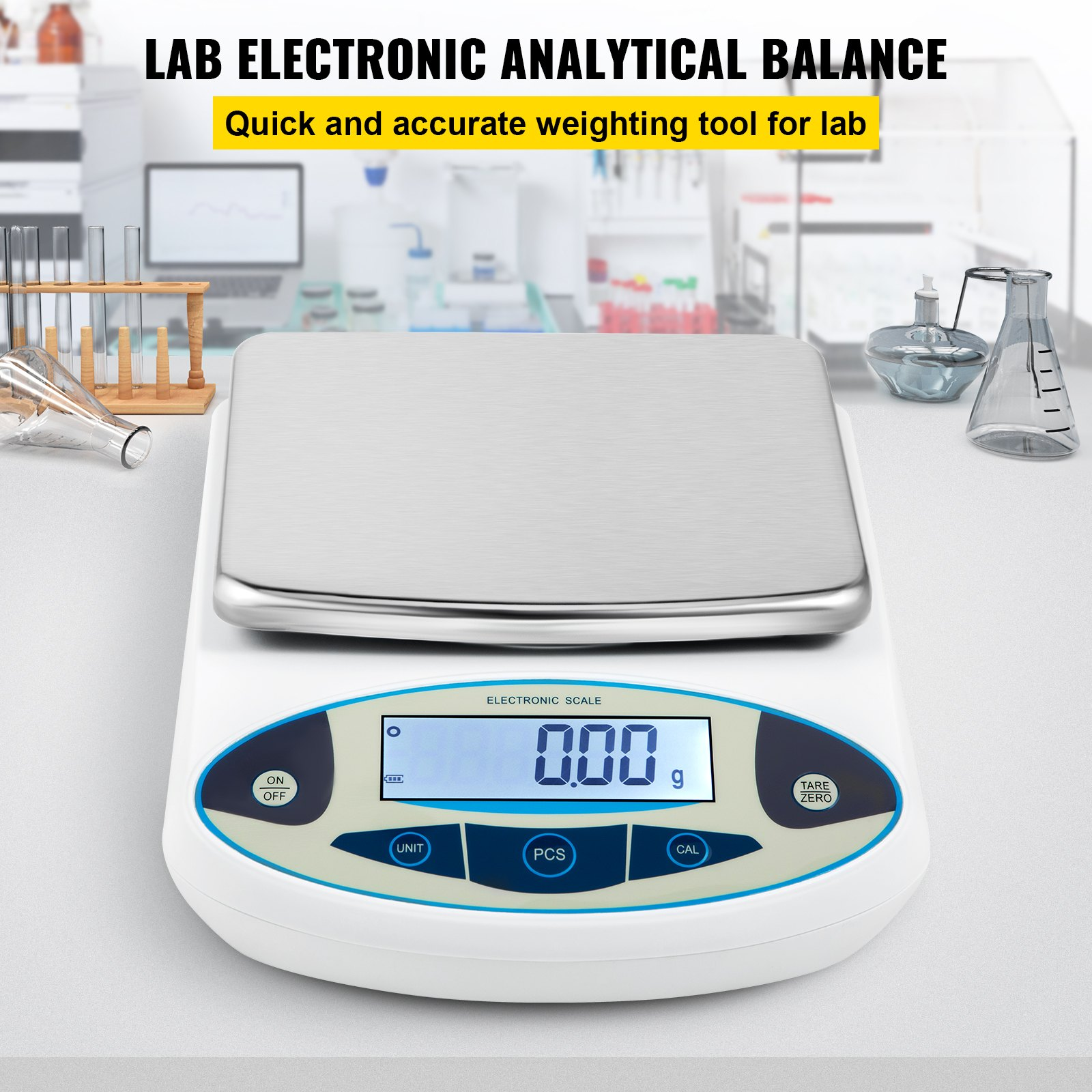 Analytical Balance, 5000g x 0.01g Accuracy Lab Scale, for Lab ...