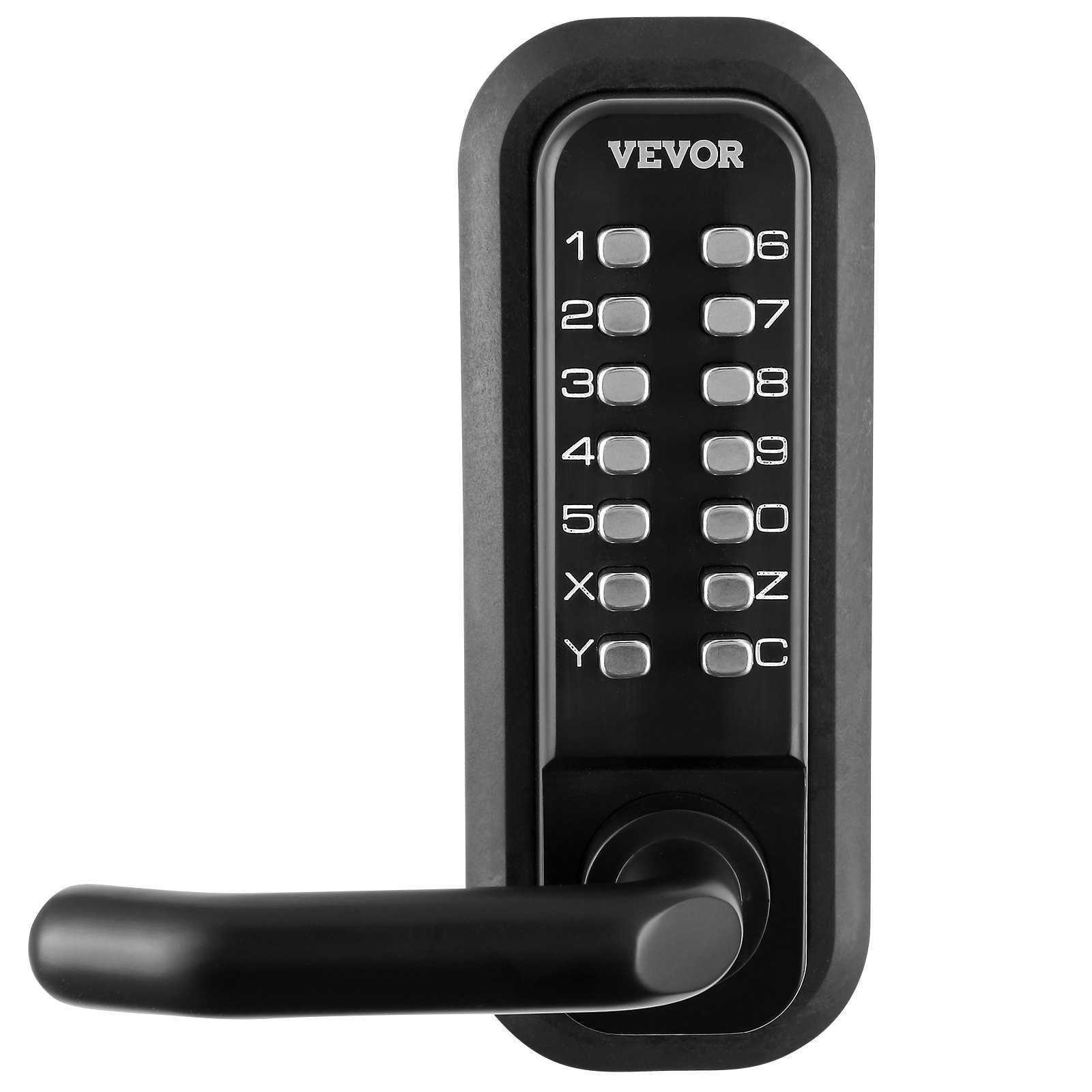 VEVOR Mechanical Keyless Entry Door Lock, 14 Digit Keypad, Double-sided ...