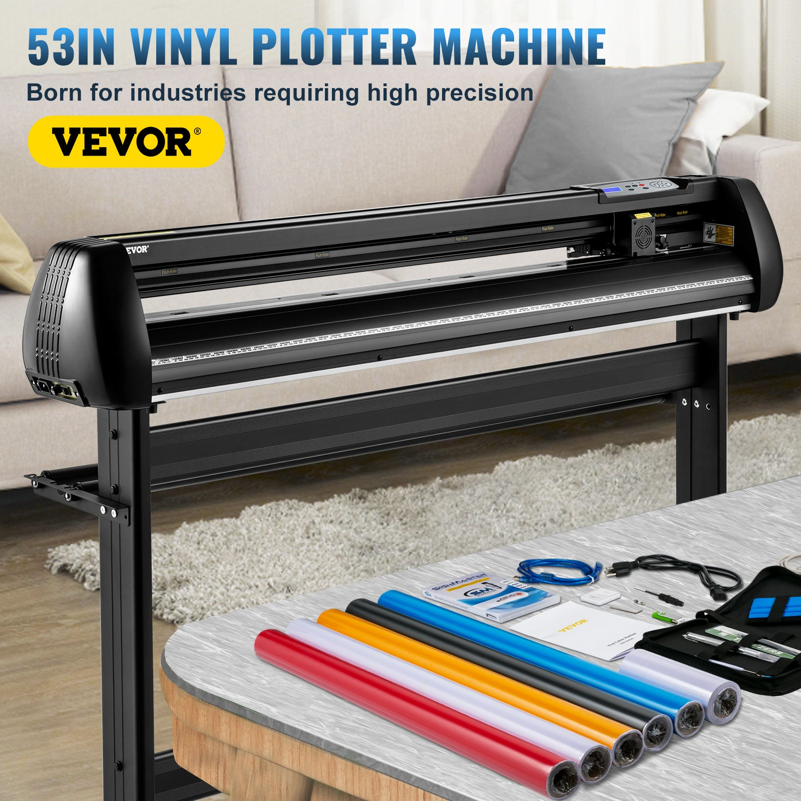 Vinyl Cutter, 53inch Vinyl Cutter Plotter with Stand, Adjustable Speed ...
