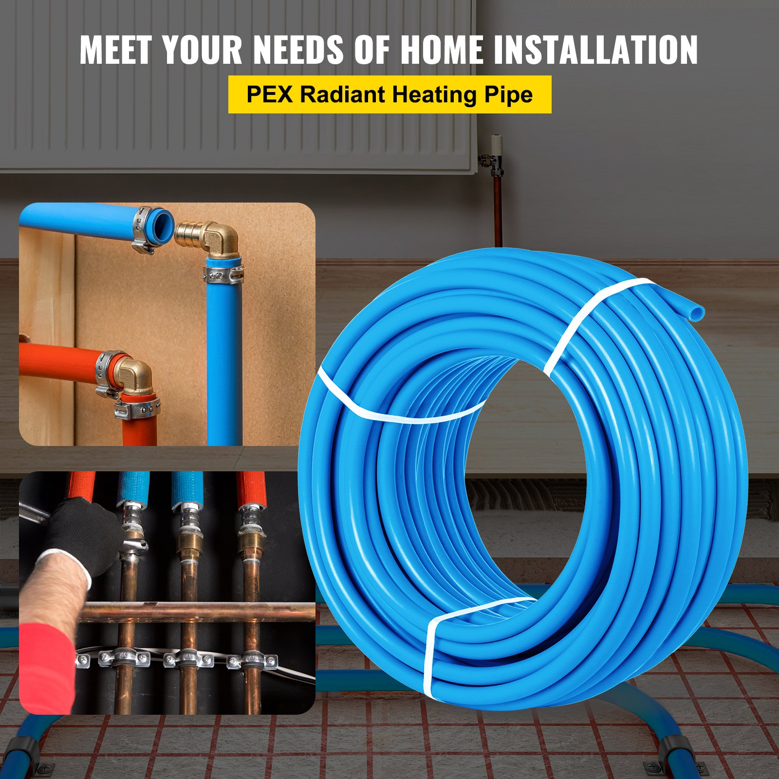 Pex Tubing, 1" Pex Pipe 300ft Flexible Pex Hose Non Oxygen Barrier Pex ...