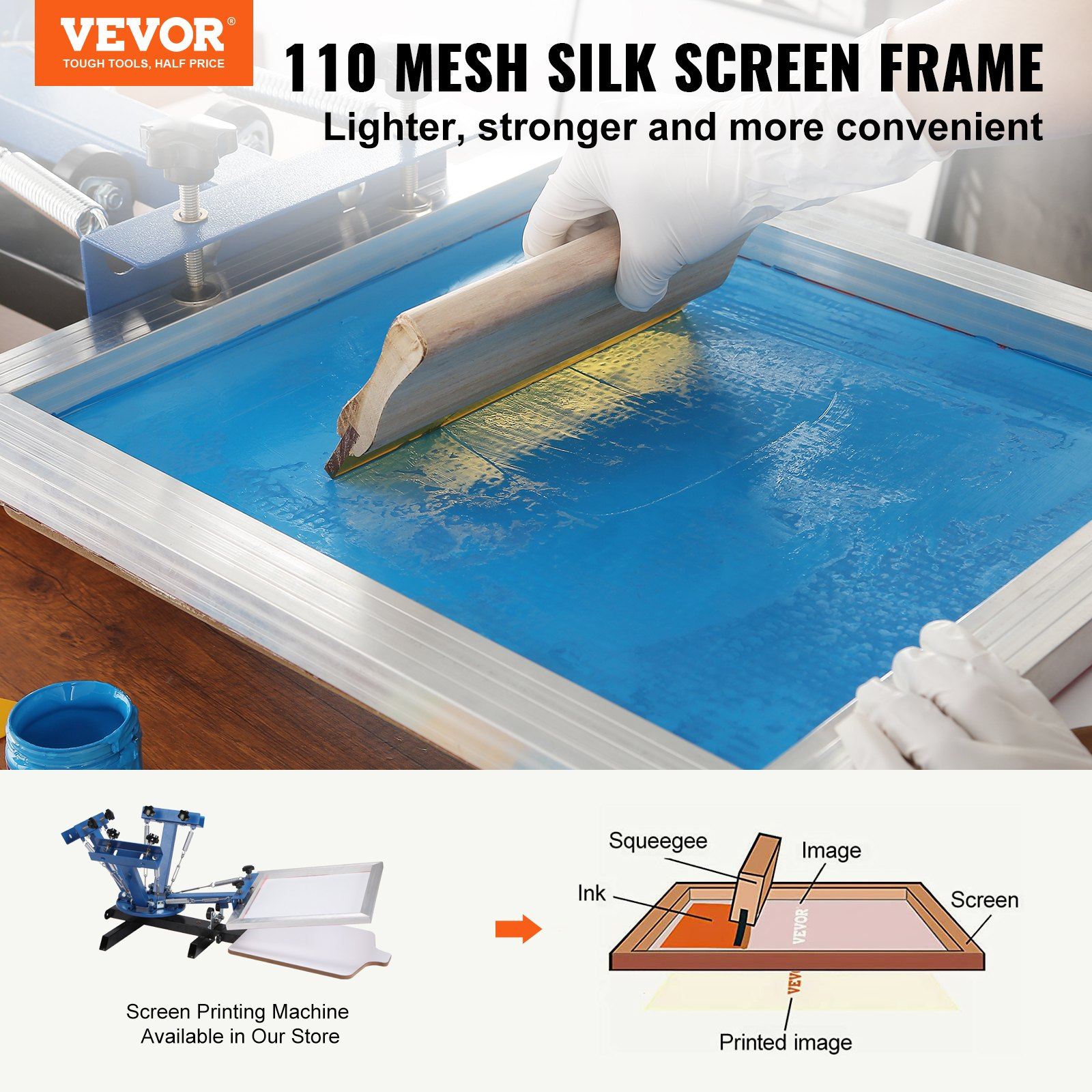 Screen Printing Kit, 4 Aluminum Frames 20x20in with 110 Mesh, High ...