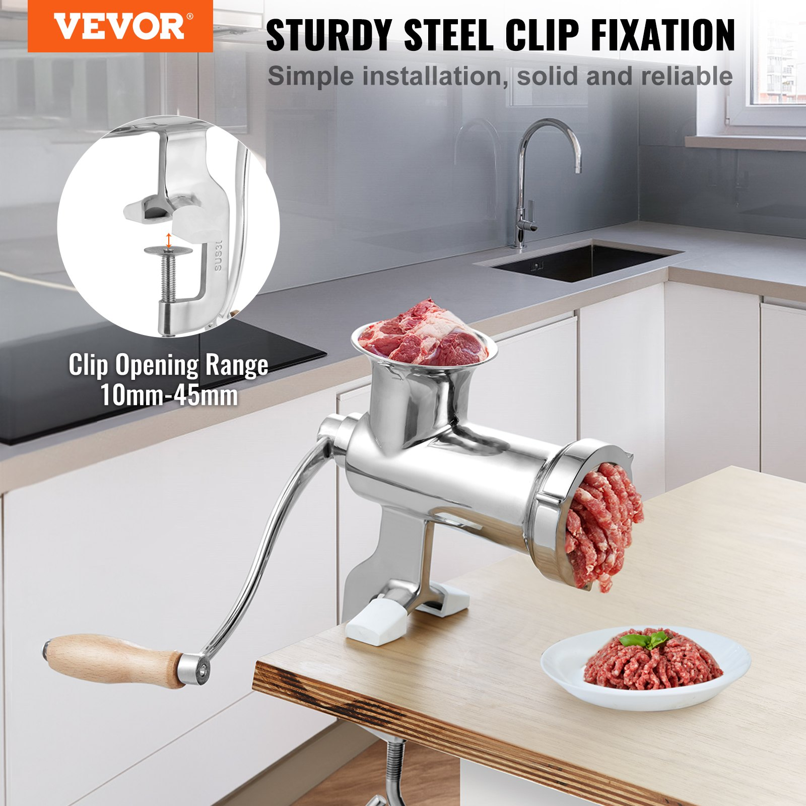 Manual Meat Grinder, Ideal for Home Kitchen Restaurant Butcher’s Shop ...