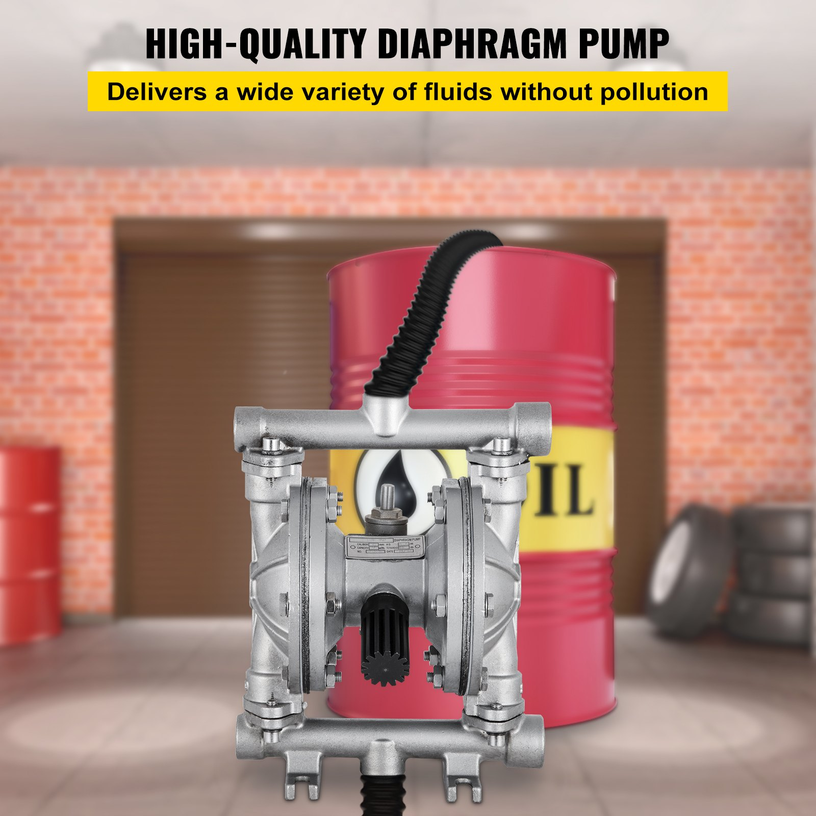 Air-Operated Double Diaphragm Pump, Oil & Low Viscosity Fluids | eBay