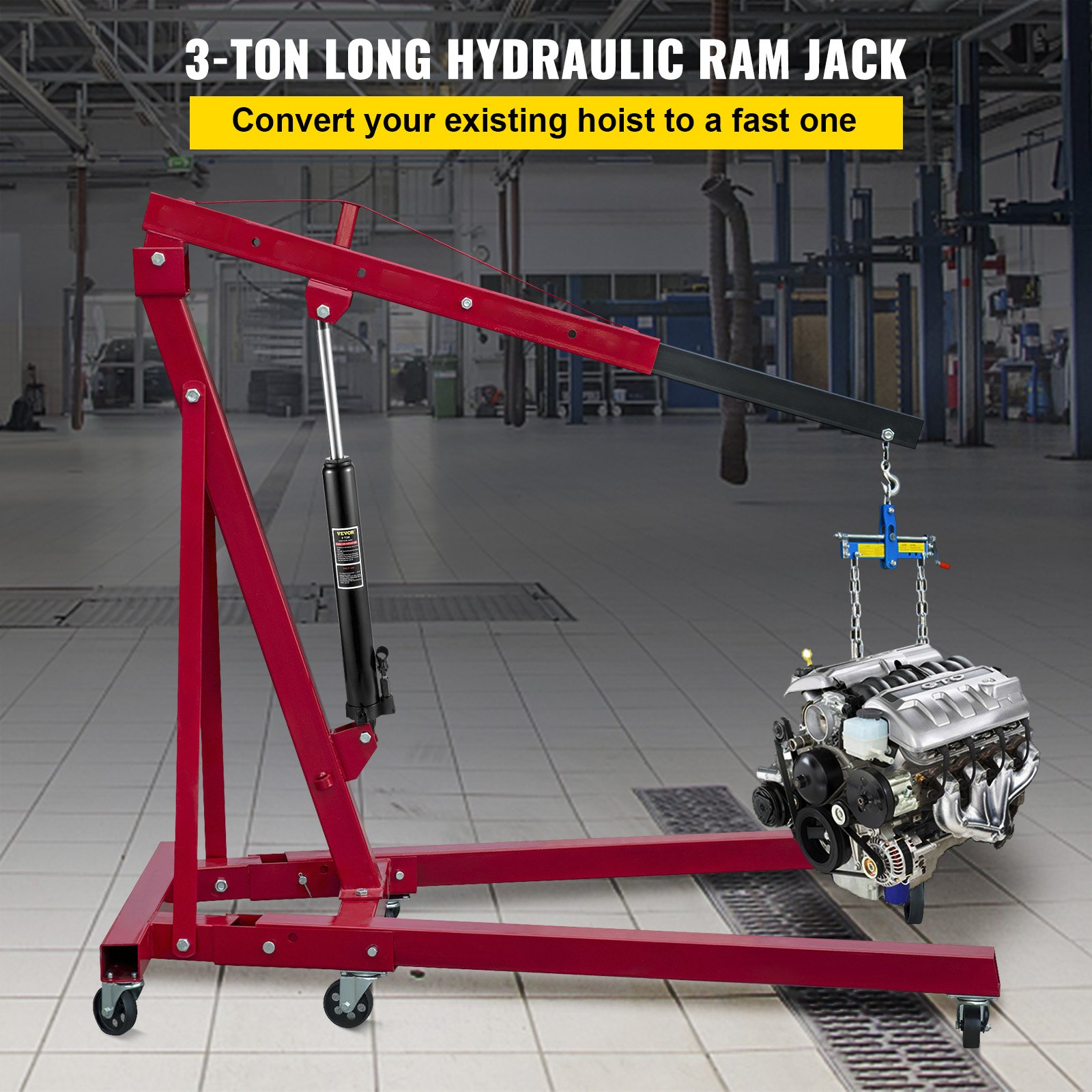 Hydraulic Long Ram Jack, 3 Tons/6600 lbs Capacity, Black | eBay