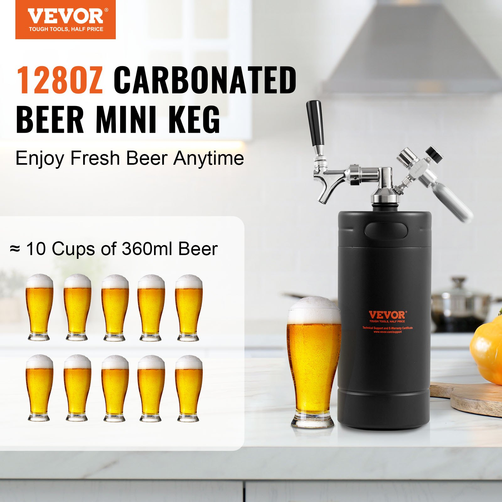 VEVOR Beer Growler Tap System, 128Oz 4L Mini Keg, Craft Beer | eBay
