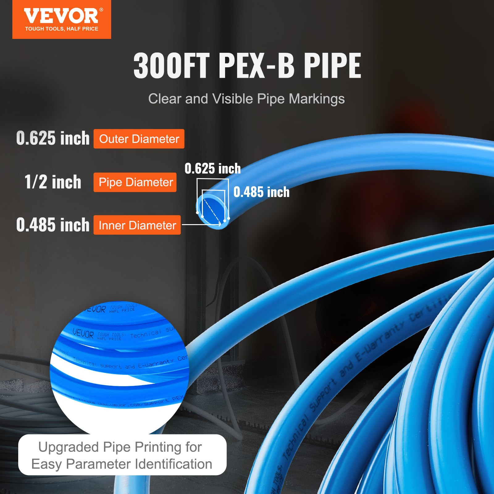 PEX Pipe 1/2 Inch, Blue | eBay