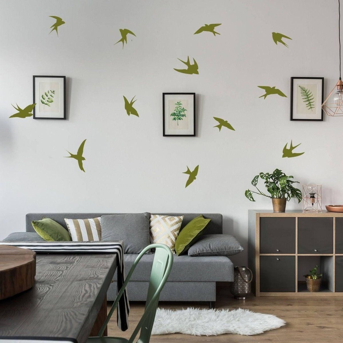 Stylish Bird Themed Wall Decal Sticker Set - Visual Aesthetic Design ...