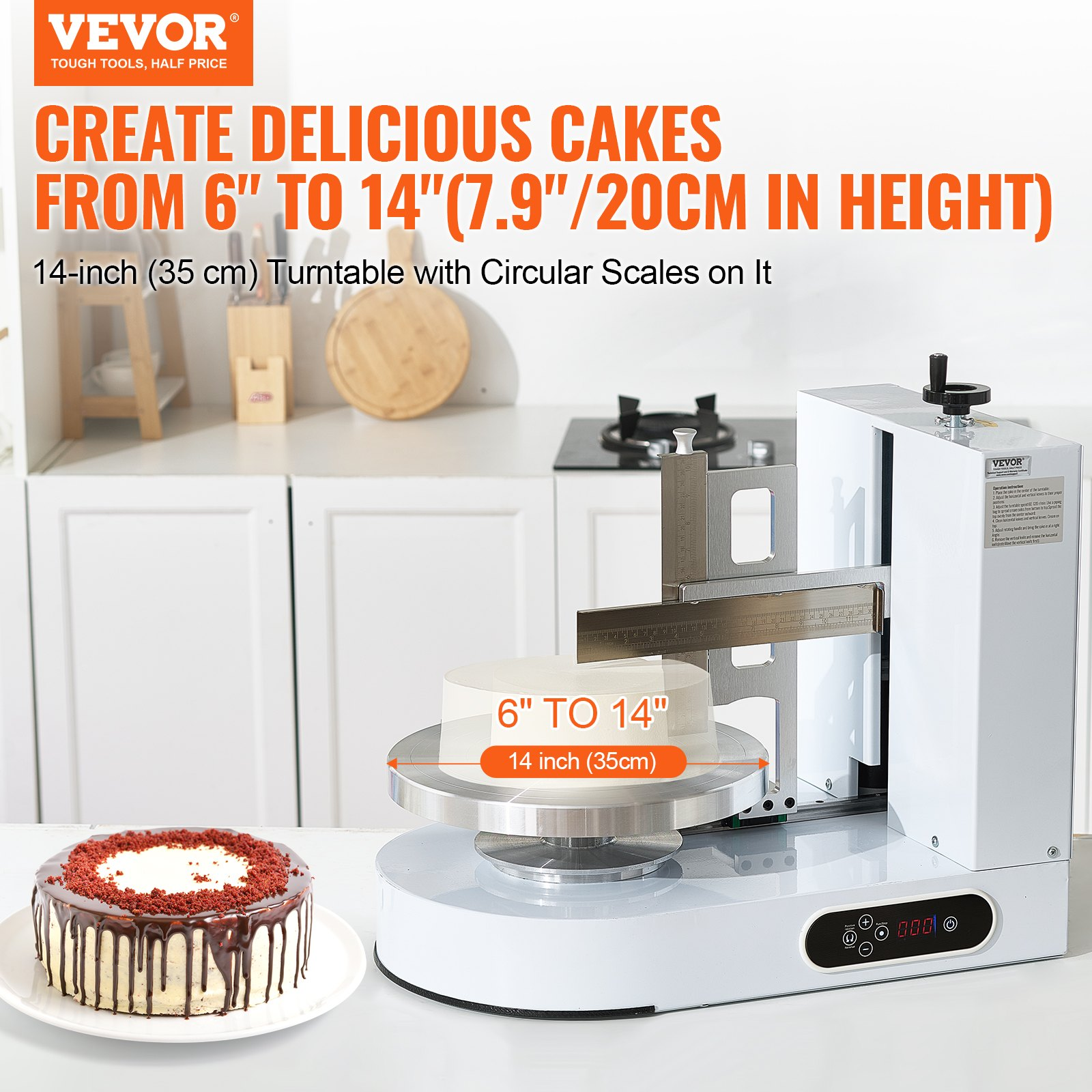 Cake Decorating Machine Cake Frosting Spreading for 6" to 14" Cake ...