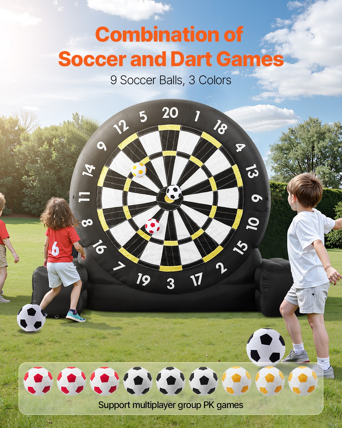 Inflatable Soccer Dart Board, Giant Kick Darts Game | eBay