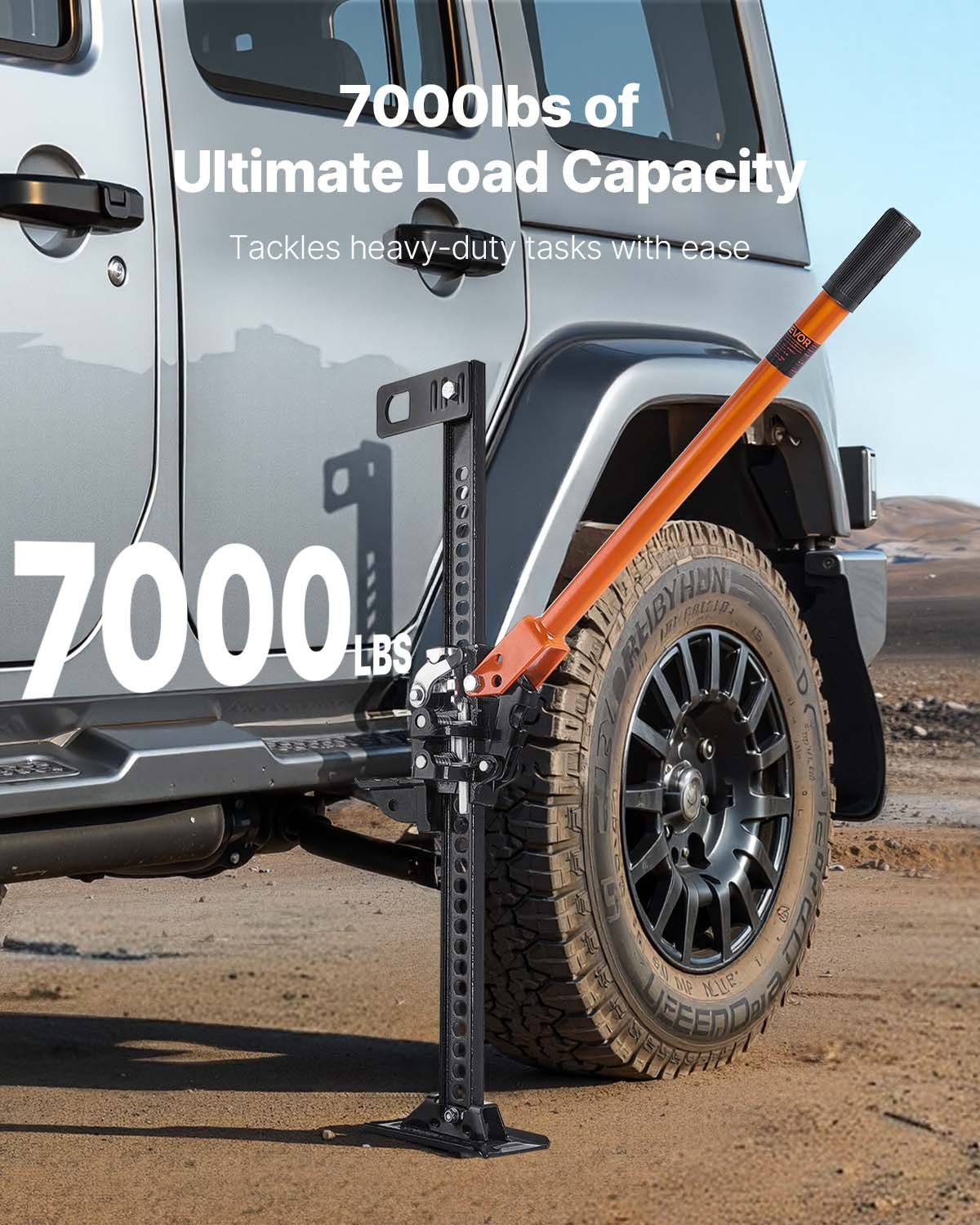34" Off Road Farm Jack Hoist 7000 Lbs High Lift Tractor Vehicle's Winch ...