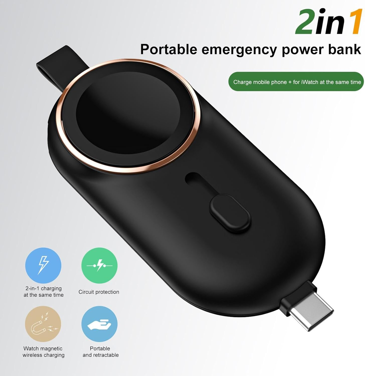 CHARGE FOB Power Bank 2 In 1 Portable Magnetic Charger | eBay