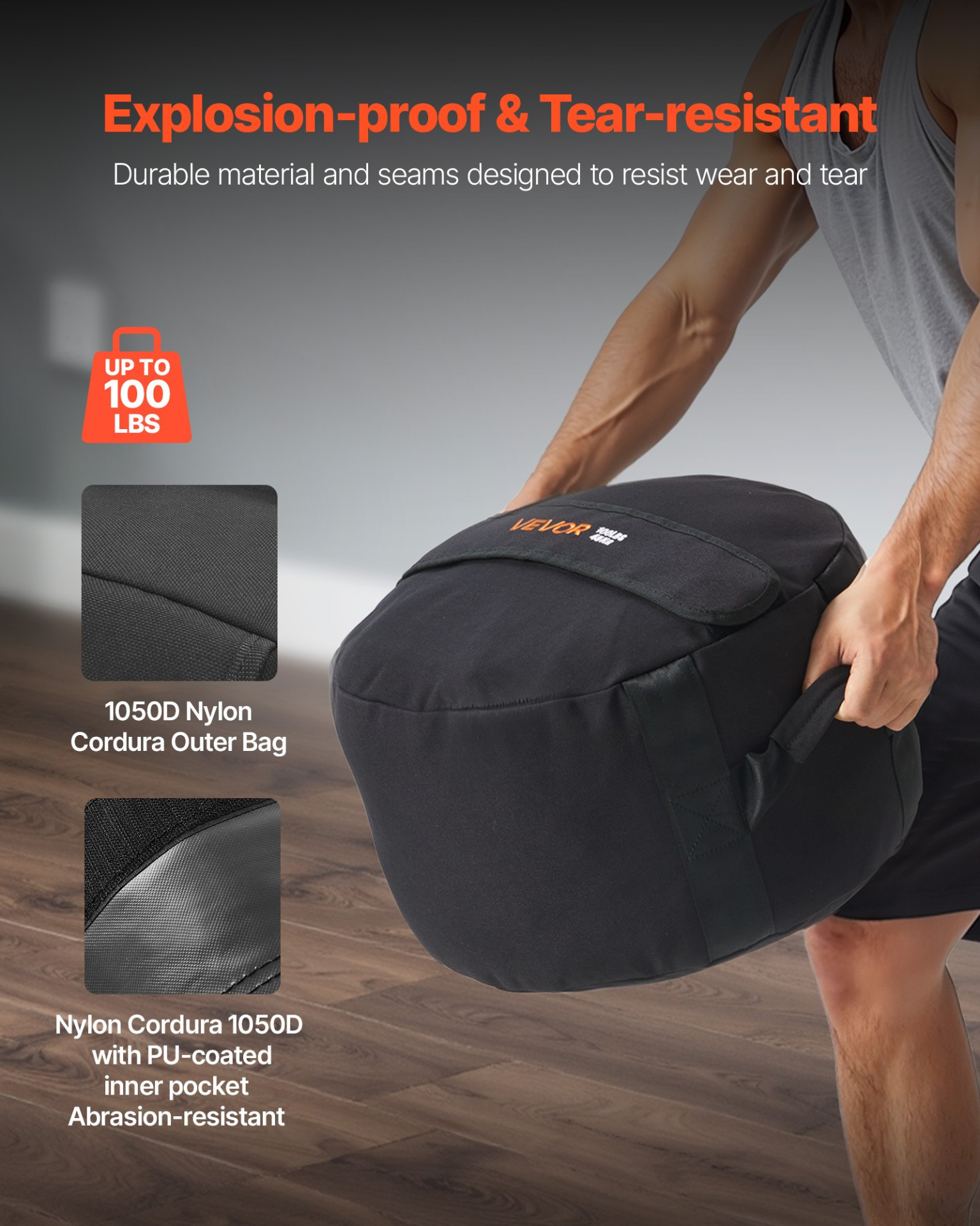 Workout Sandbag Heavy Duty Fitness Bag for CrossFit and Weight Training ...
