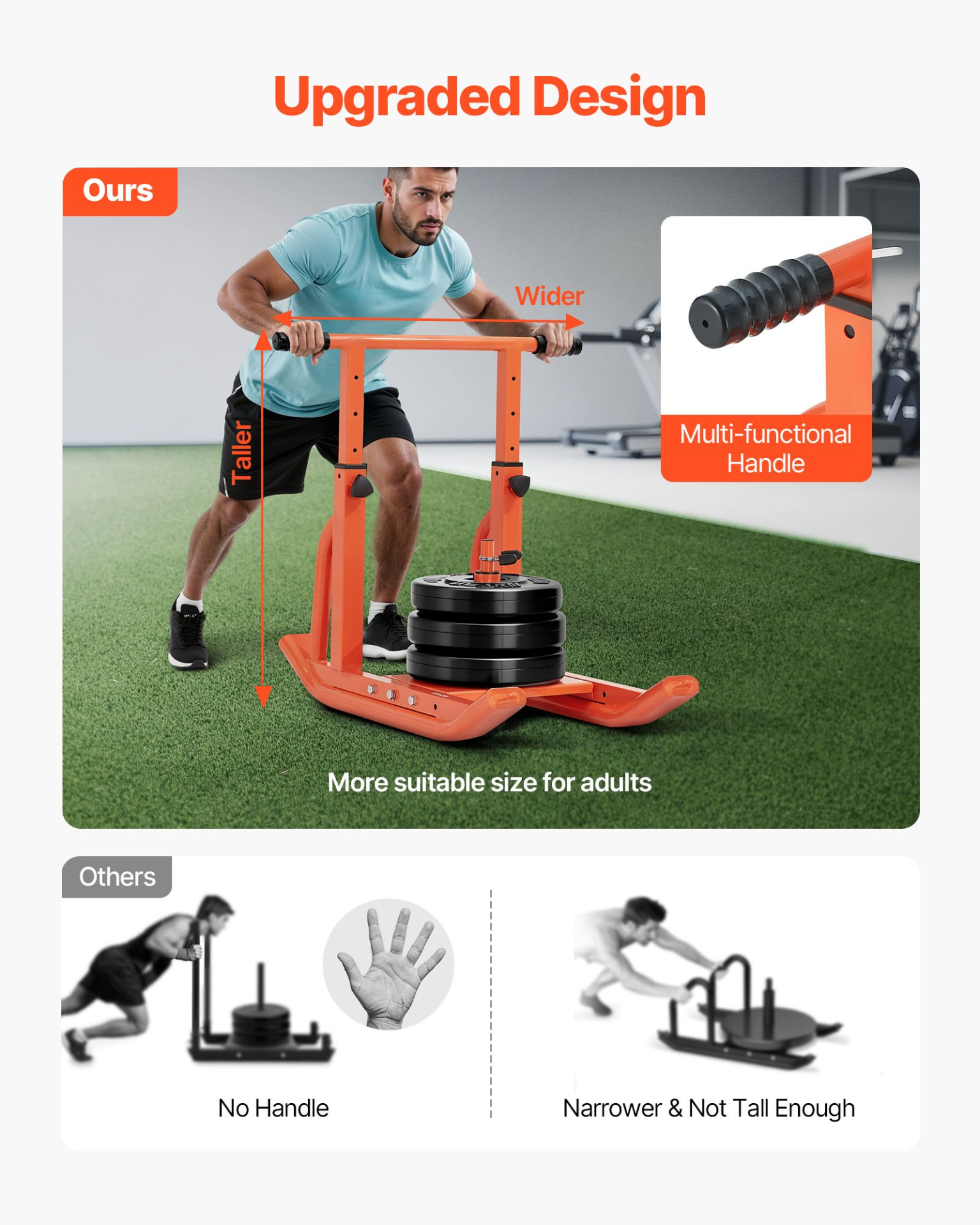 Weight Sled, Steel Power Sled, Orange | eBay