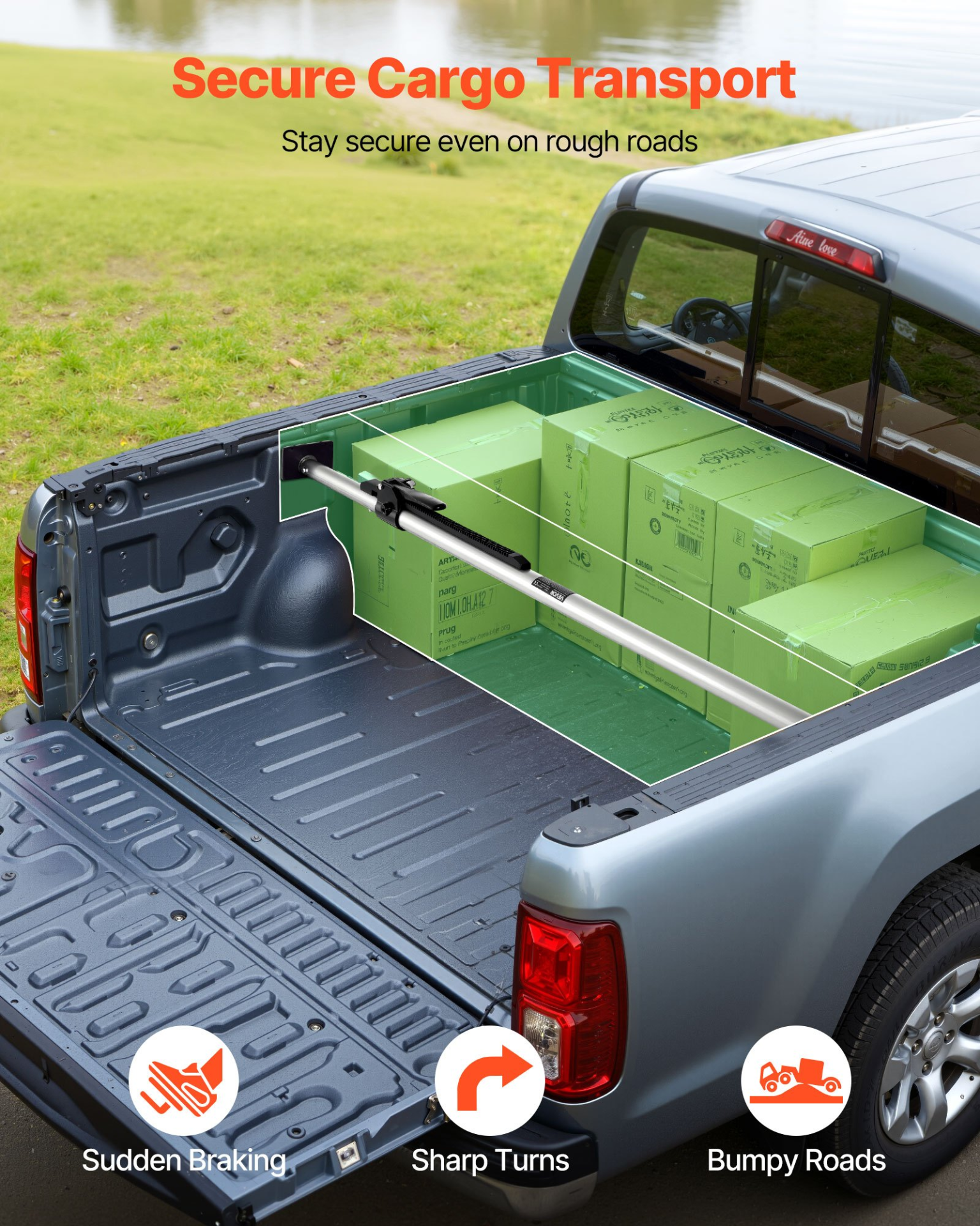 Cargo Bar, Telescoping Load Lock Bars Stop Sliding for Pickup Truck | eBay