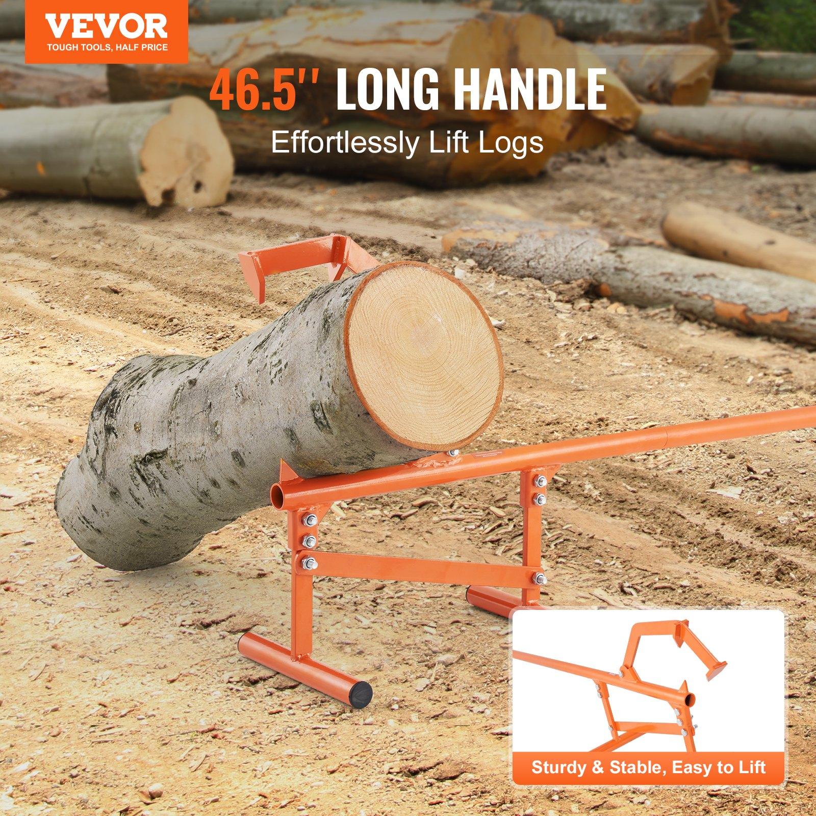 Timberjack 46.5 in Heavy Duty Log Lifter for Max 15" Dia Logs Rolling ...
